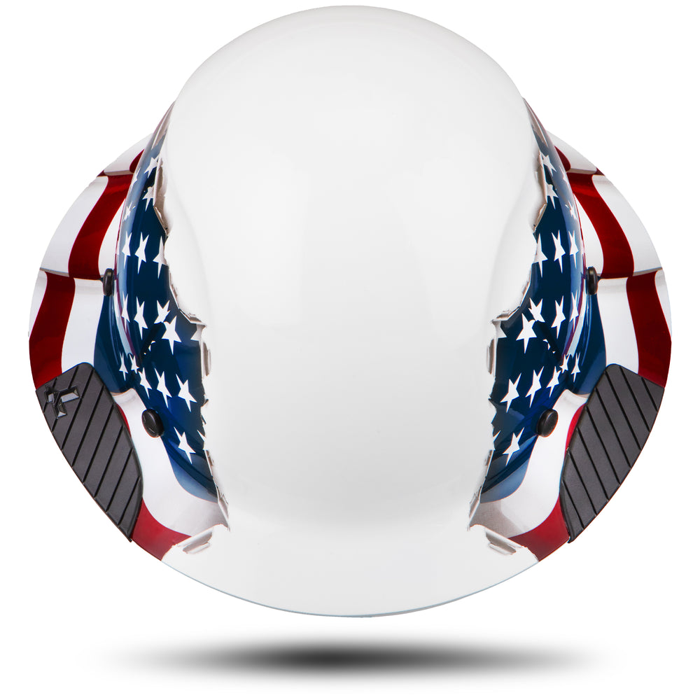 DAX American Flag Full Brim Hard Hat | LIFT Safety
